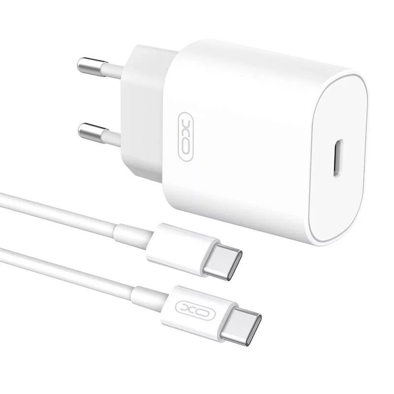 XO 25W EU Type-C Fast Charging Adapter and USB Type-C To Type-C Cable - XO-L91 | Shop Today. Get ...