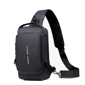 Anti-Theft Lock Sling One Shoulder Strap Crossbody With USB Port | Shop ...