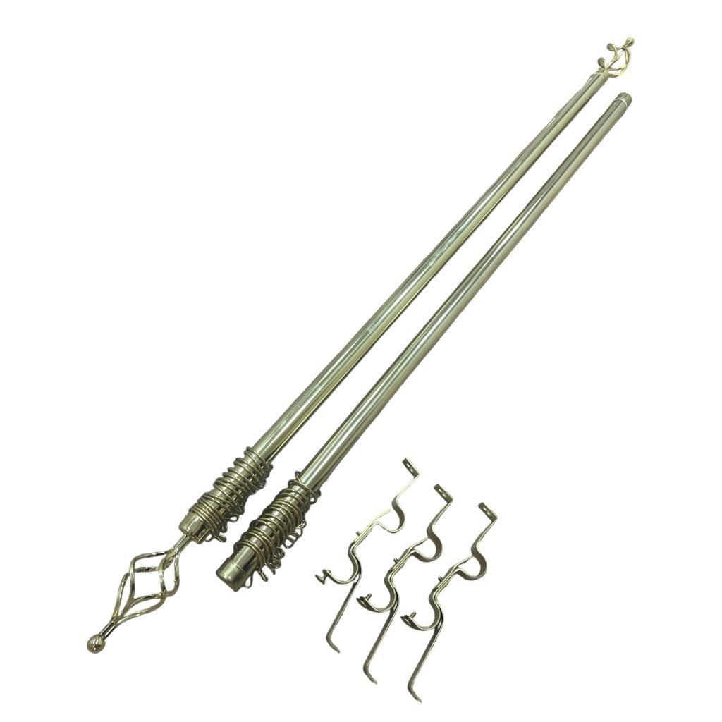 Expandable Curtain Double Rod With Twisted Cage Finial - 3m | Shop ...