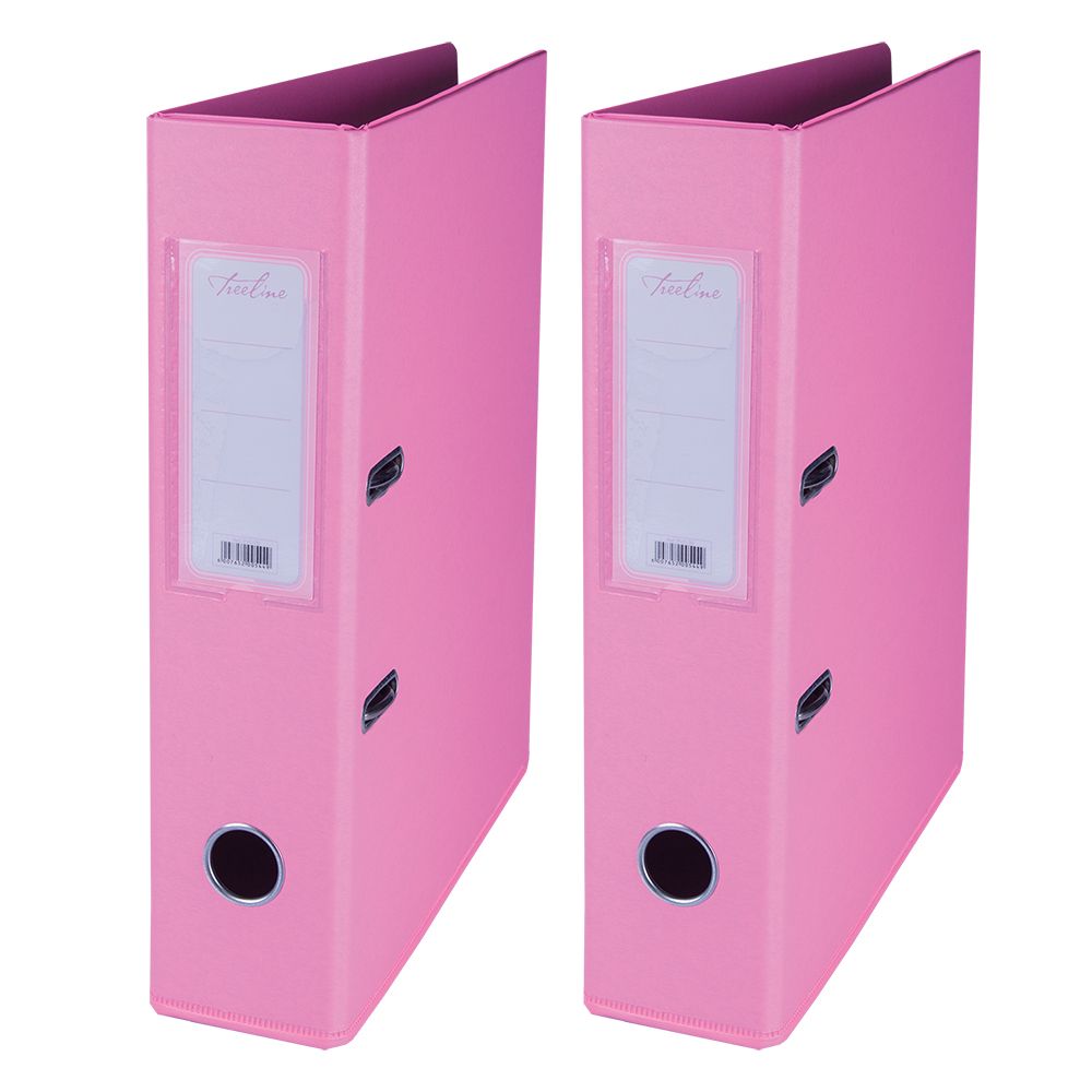 Treeline PVC 70 A4 PVC Lever Arch File - Pink - Pack of 2 | Shop Today ...