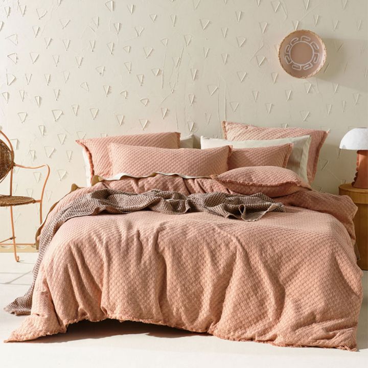 Linen House Raquelle Pink Clay Duvet Cover Set | Shop Today. Get it ...