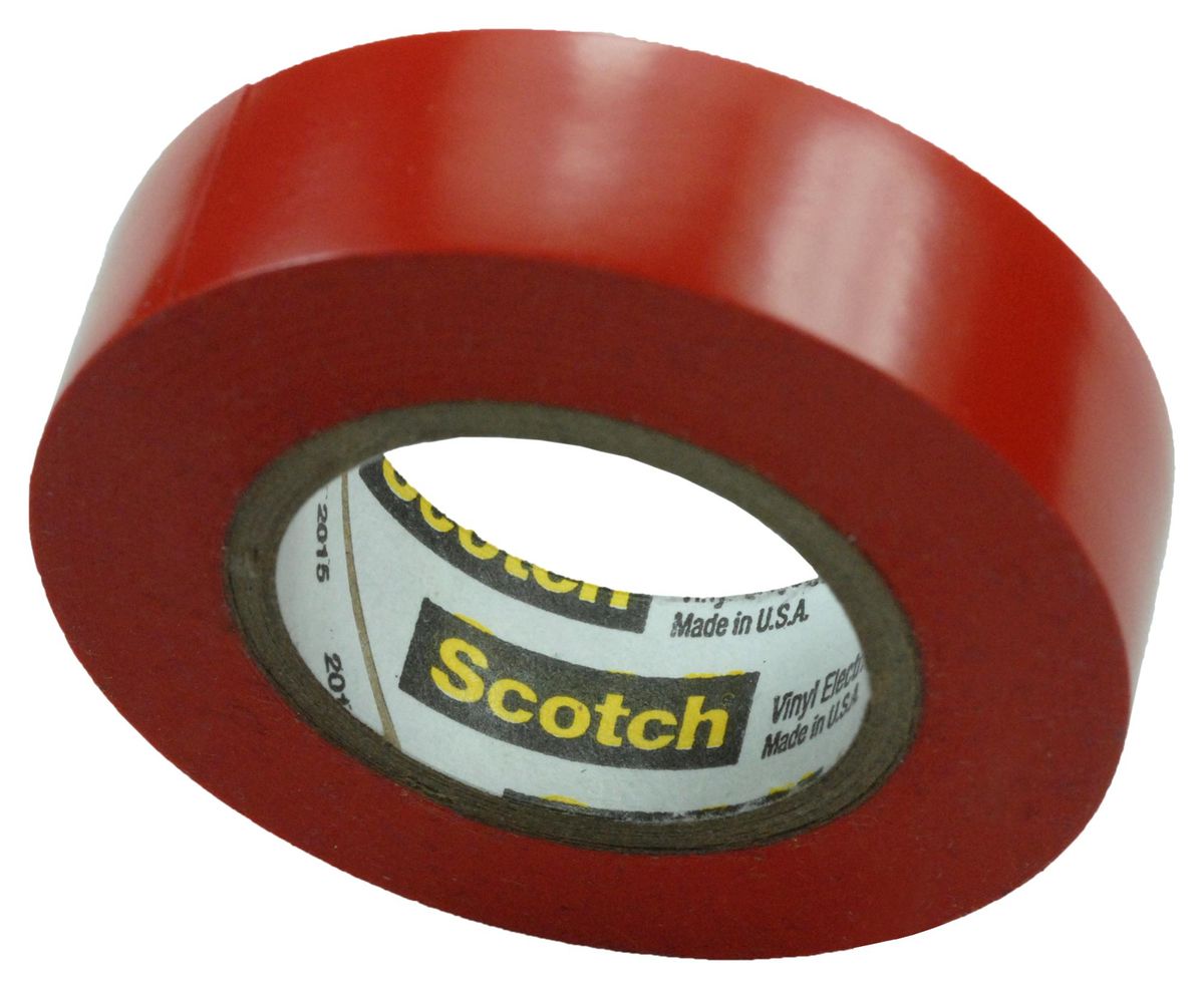 3M (35 RED (1/2"X20FT) Electrical Insulation Tape,12.7 mm x 6.1 m ...