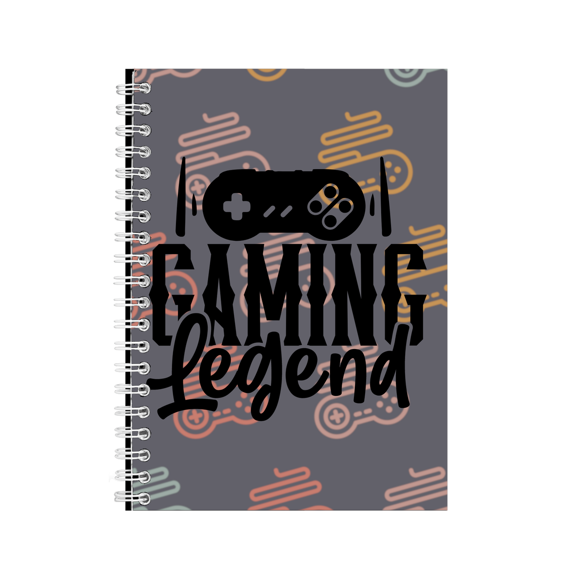 Gaming Legend A5 Notebook Pad with Lines Trendy Graphic Design Present ...