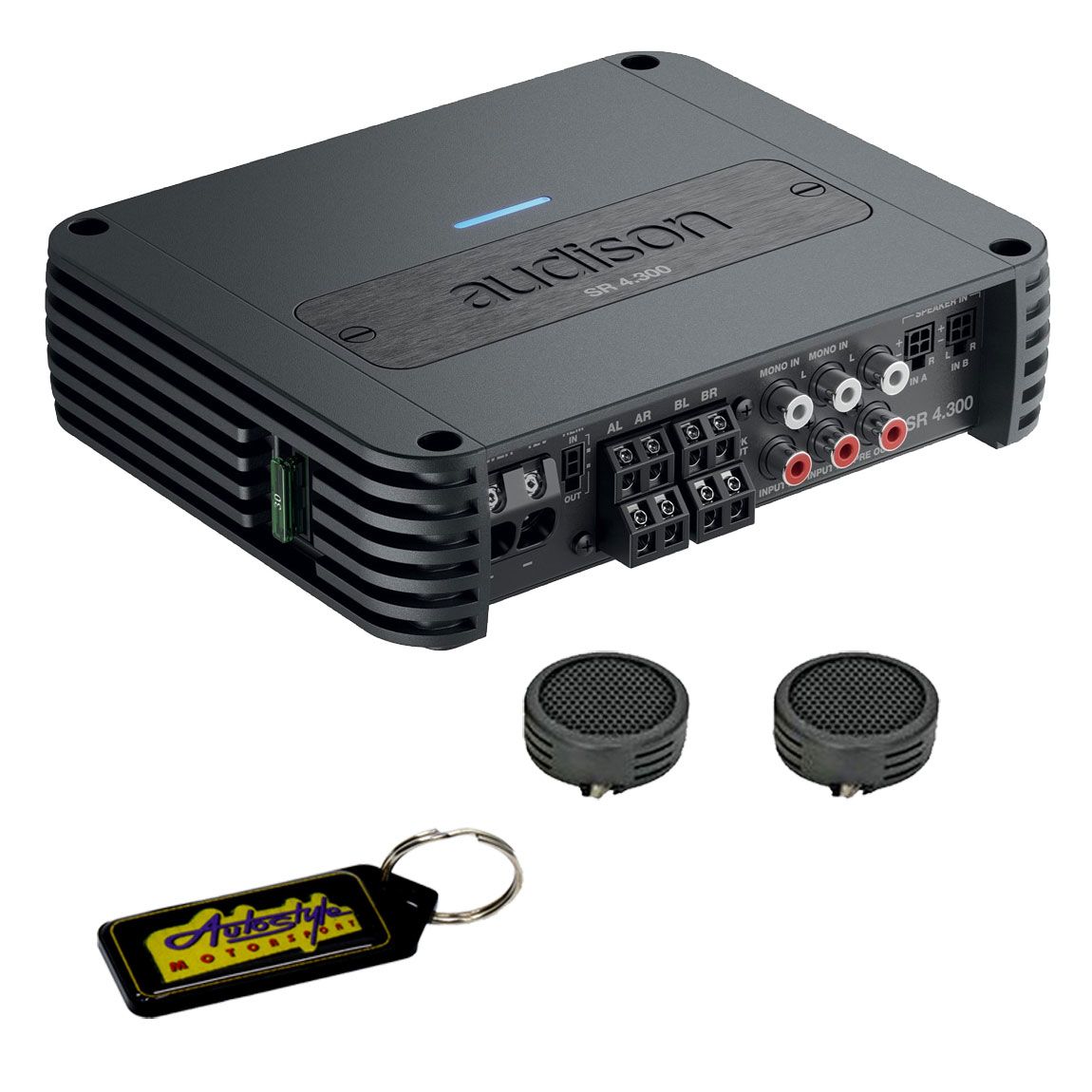 Audison SR 4.300 520w 4 Channel Amplifier & Evo Tweeters & Gel Key ...