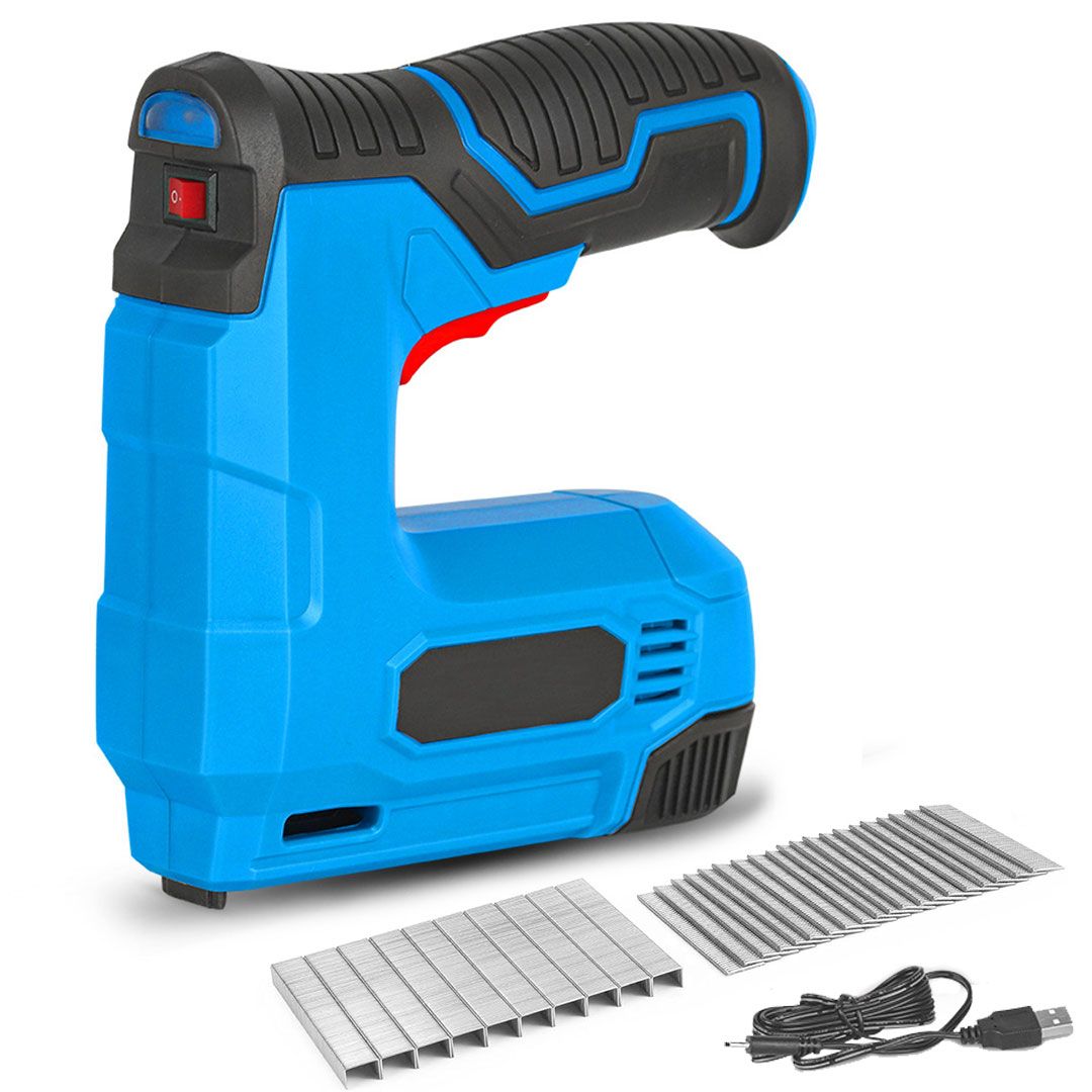 Rechargeable Nail Gun 3.7V Cordless Electric Staple Gun - Blue | Shop ...