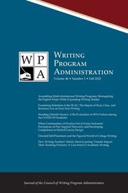 Wpa: Writing Program Administration 46.1 (Fall 2022) | Shop Today. Get ...