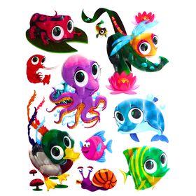 Kids 5D Wall Art Stickers Sheet Ocean Life | Shop Today. Get it ...