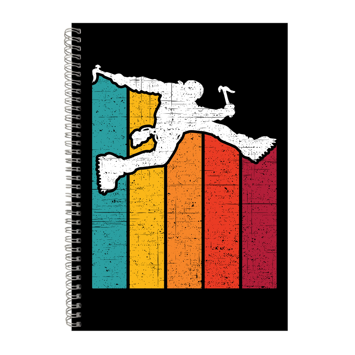 Ice Climb A4 Notebook Pad Lines for Sports Lovers Trendy Graphic ...