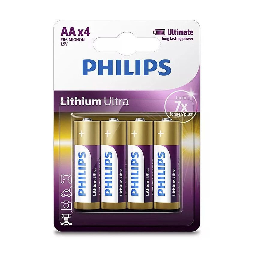 Philips Lithium Ultra AA Battery Card 4 Piece | Shop Today. Get it ...