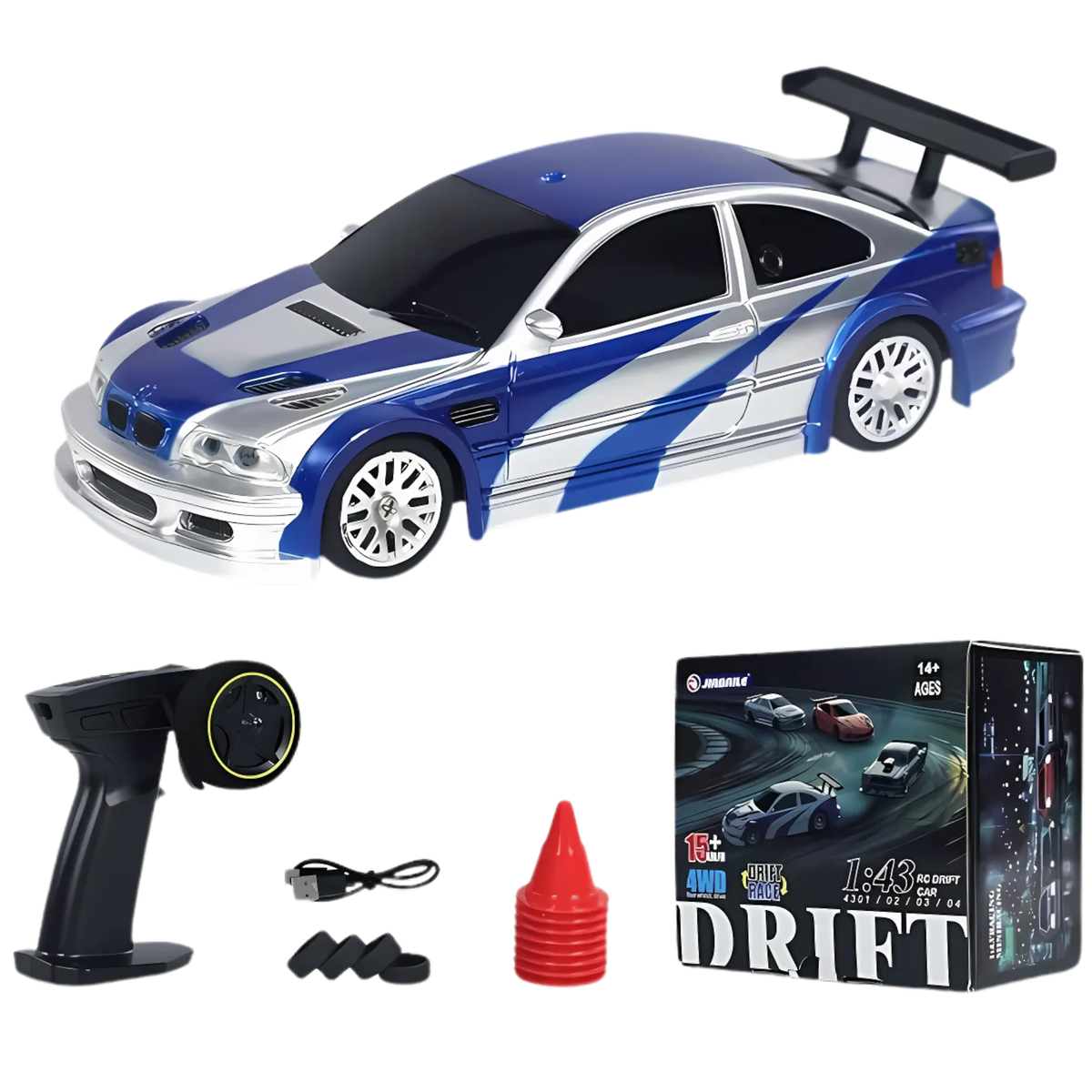 1/43 Scale RC Micro BMW M3 GT-R Drift Car With Gyro Stabilisation ...