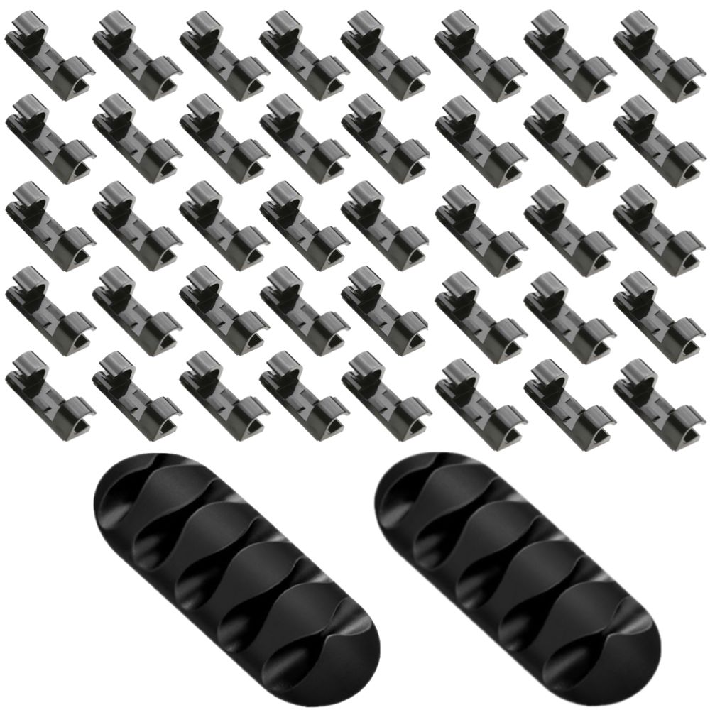 Home DIY Office Single Cable Holder and Multi Cable Holder 42 Set ...