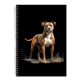 Pit_22 A4 Notebook Spiral and Lined Pitbull Lovers Graphic Notepad Gift ...