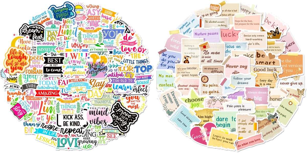 100Pcs Inspirational Stickers Vinyl Waterproof Positive Stickers | Shop ...
