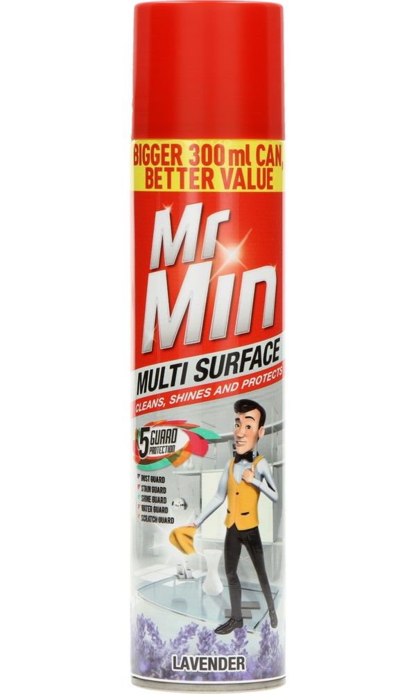 Mr Min 300ml, Multi Surface Cleaner, Furniture Polish, Lavender | Buy ...
