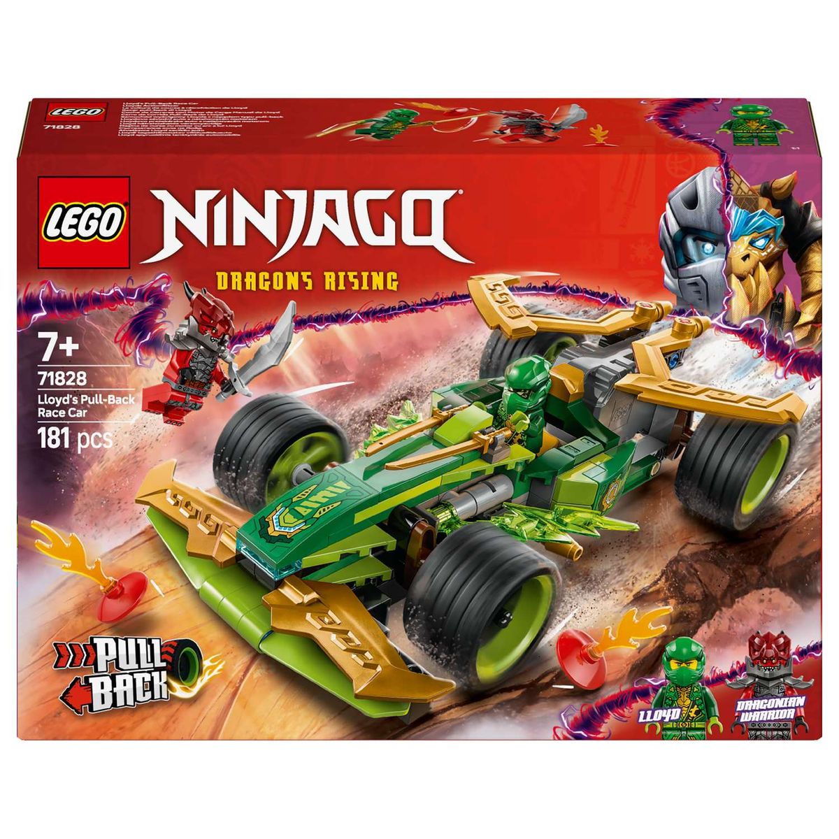 LEGO® NINJAGO® Lloyd’s Pull-Back Race Car Pretend Play Toy Set 71828 ...