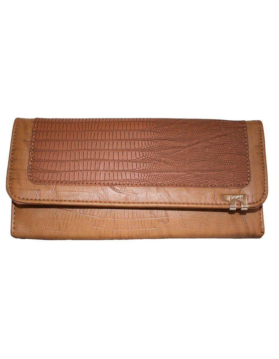 Fino 8K55-765 Faux Leather Croc Embossed Long card holder Purse for ...