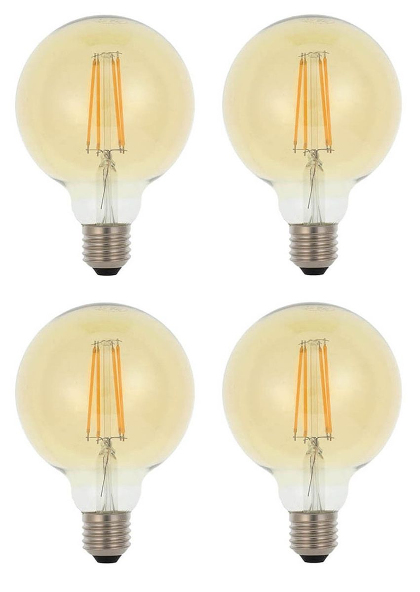 E27 LED Filament Bulb G125 6W - Warm White 4 Pack | Shop Today. Get it ...