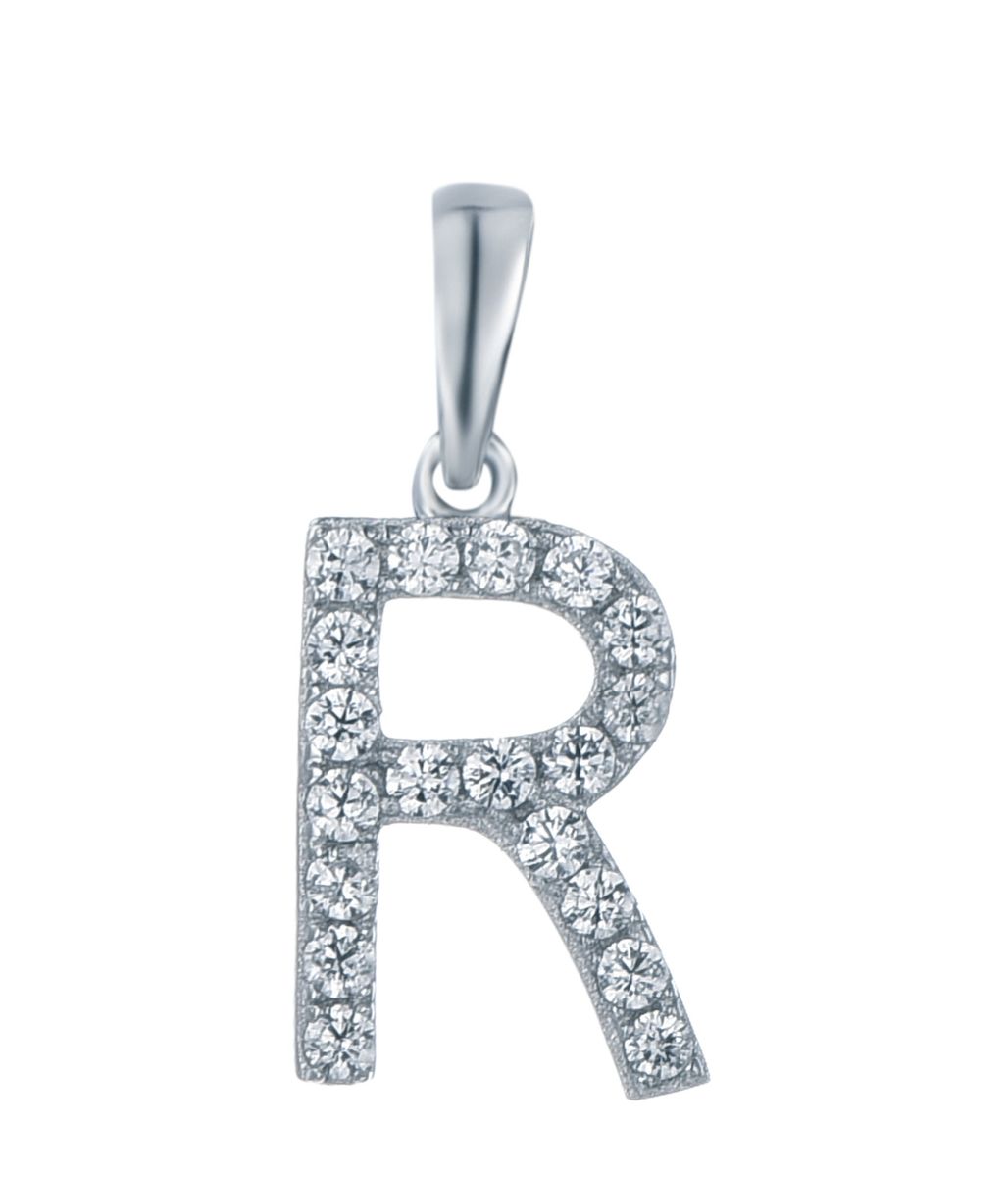Sterling Silver Micro Set Letter R Pendant SP00033 | Shop Today. Get it ...