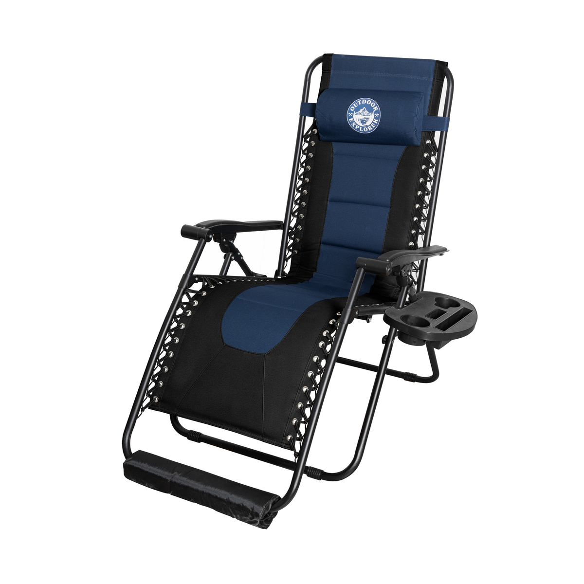 Outdoor Explorer 160kg Padded Sun Camping Lounger - Folding Recliner ...