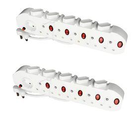 9 Way Multi-plug with 4 illuminated switches - Pack of 2 | Shop Today ...