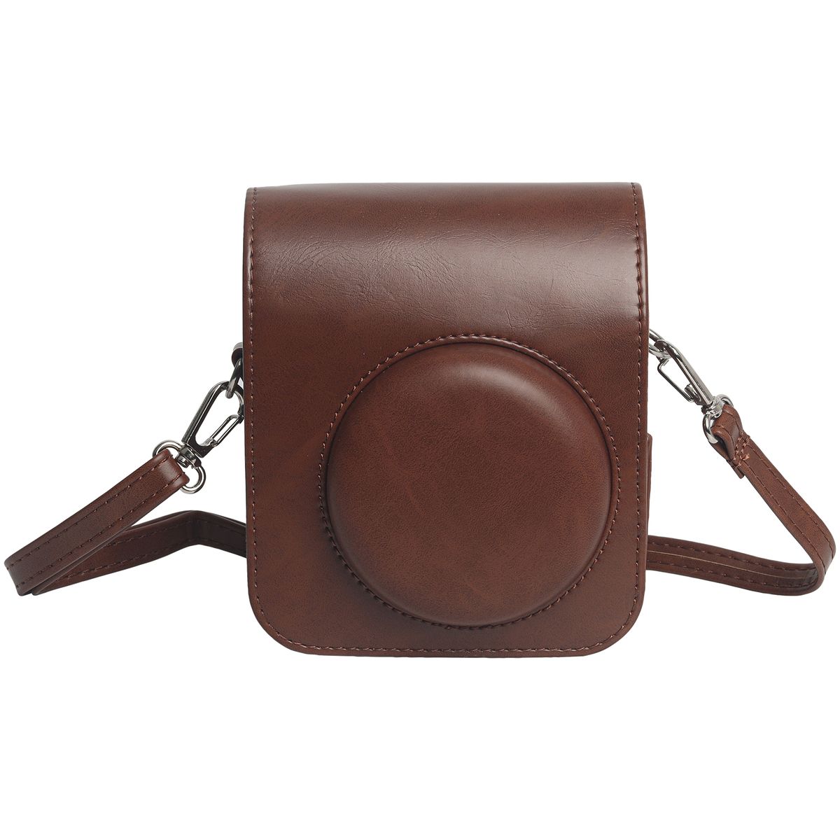 Retro PU Leather Case & Strap for FUJIFILM Instax Mini 12 (Brown ...