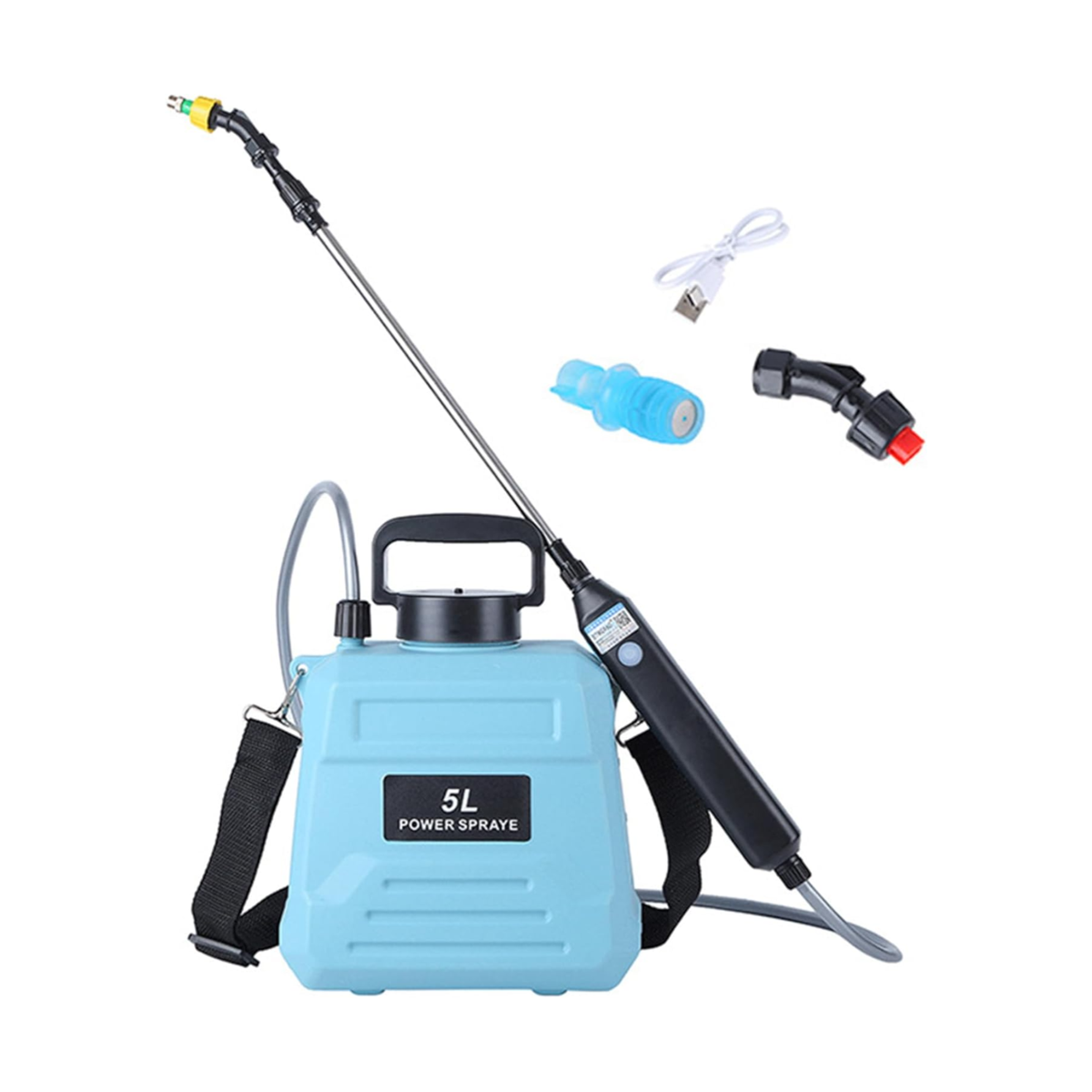 Electric Garden Sprayer with 5L Tank, Extendable Wand & 2 Spray Nozzles ...