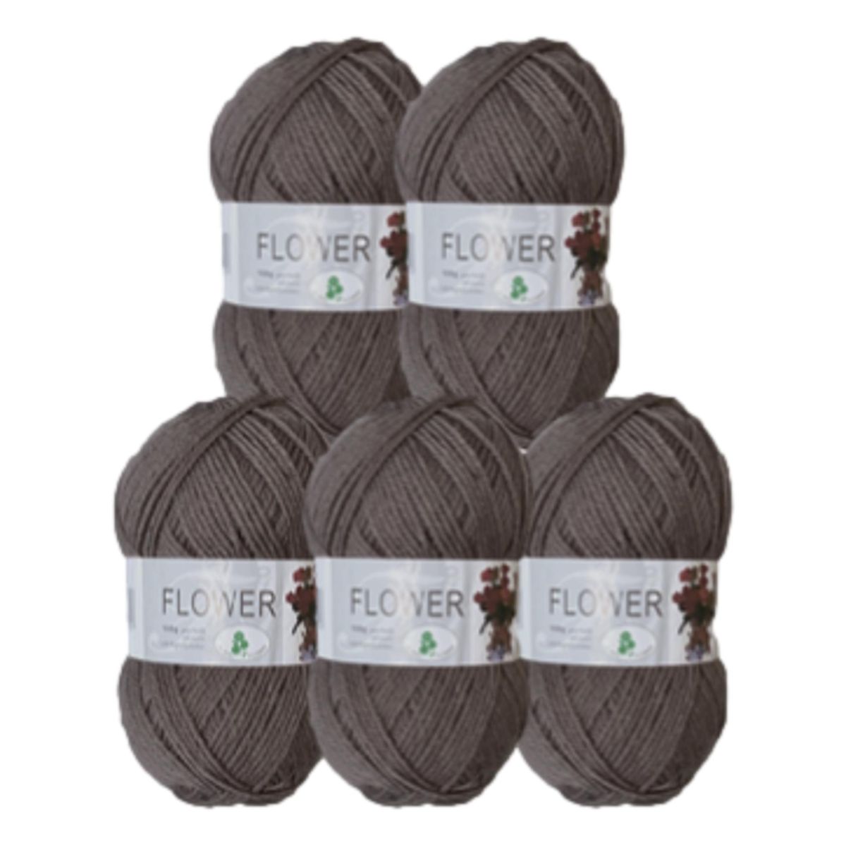 Double Knitting Polyester Yarn 100g (Pack of 5) Plum Brown | Shop Today ...