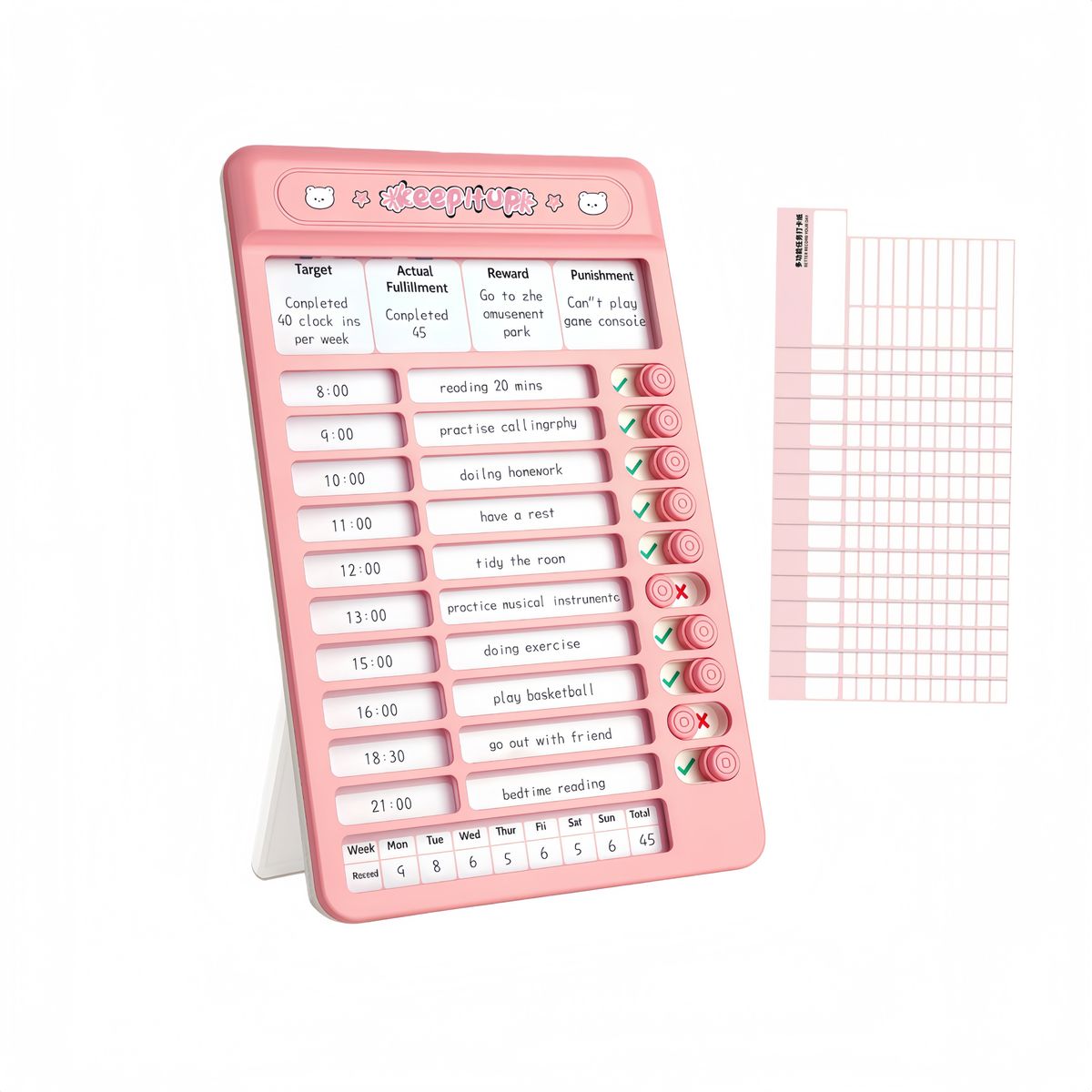 Chore Chart for Kids - Slider Task Board, Daily To Do List | Shop Today ...
