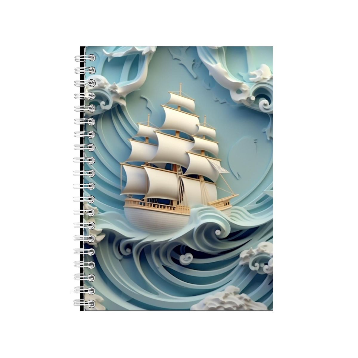 3D Clay Ship Waves Notebook Gift Idea Notepad Pad 102 | Shop Today. Get ...