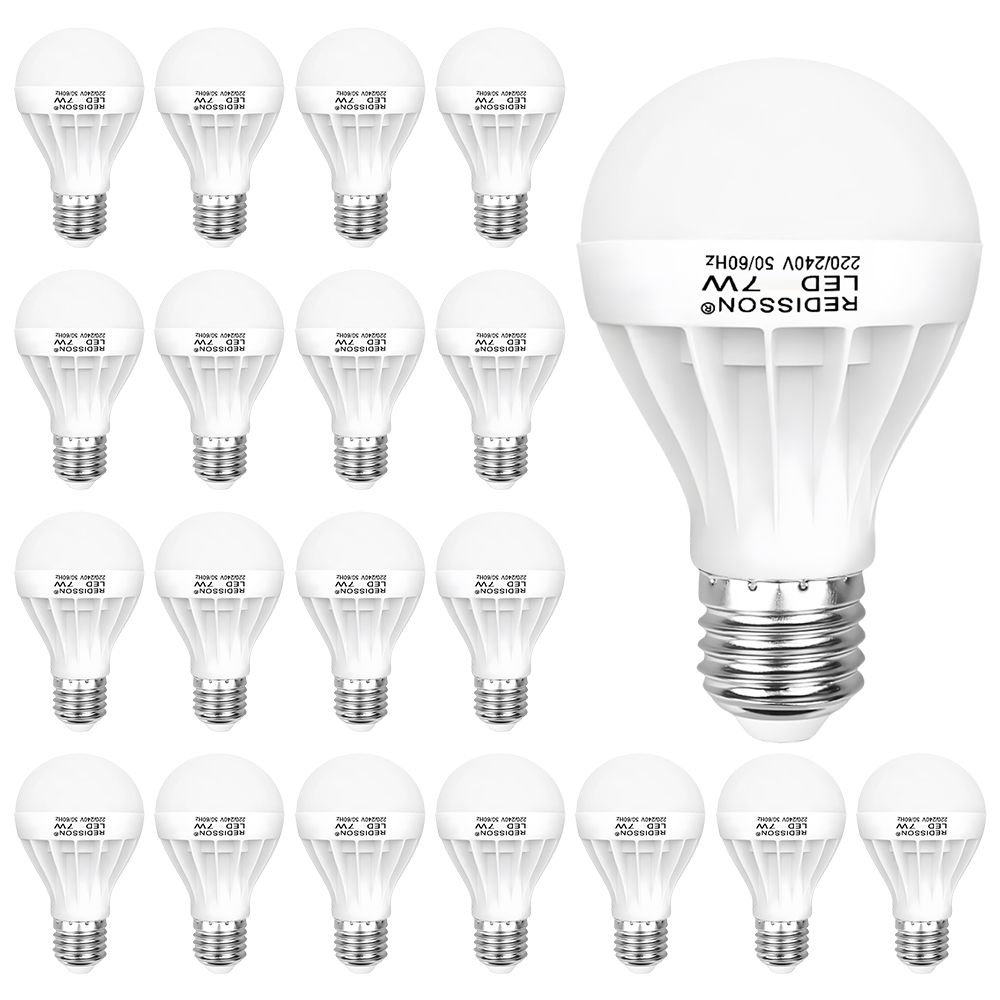 Redisson LED 7w A60 Light Bulb E27 7 Year 530 Lumens Medium Base 6500K ...