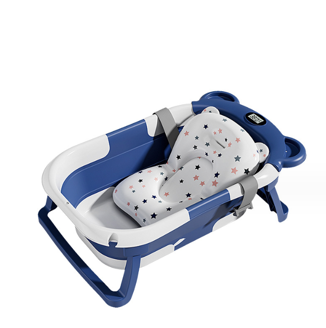 Foldable Baby Bathtub Collapsible Portable Instant Temperature Display ...