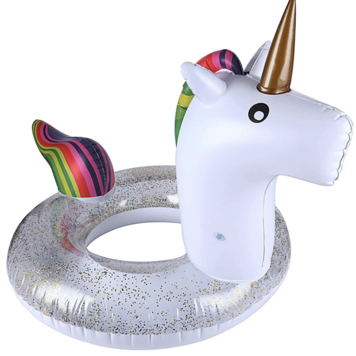 Giant Rainbow Unicorn Inflatable Pool Ring Float - 120cm | Buy Online ...