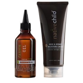 Native Child Hair Growth Castor Oil and Honey & Milk Moisture Set ...