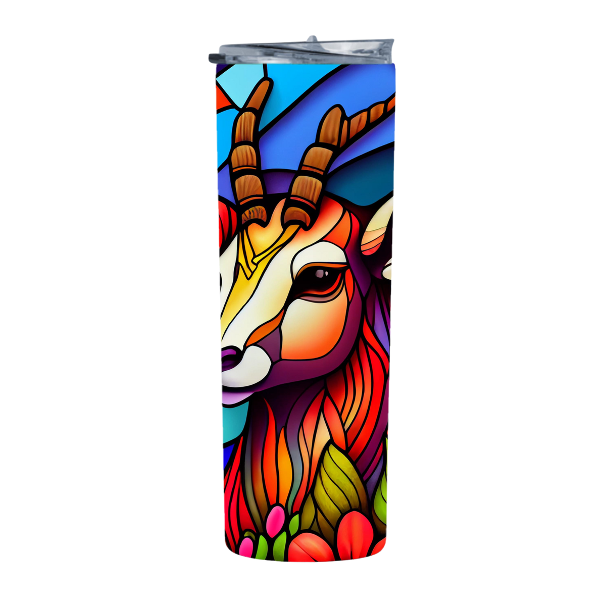 Cartoon Antelope Stained Glass 20 Oz Straight Skinny Tumbler 259 | Shop ...