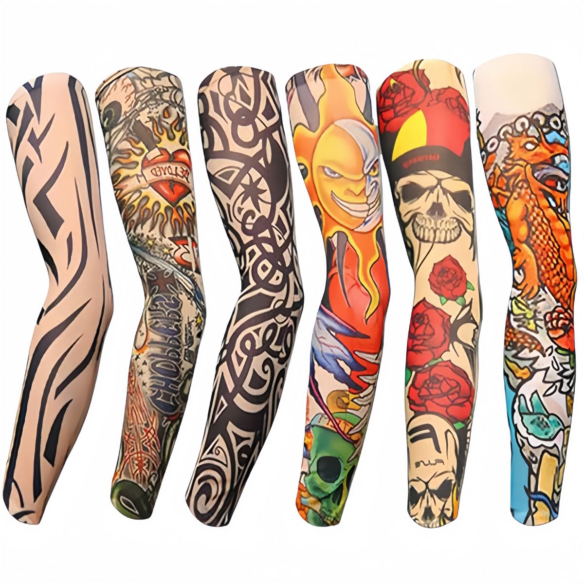 Tattoo Sleeves, UV Protection, Breathable, Universal Size, Unisex - 6 ...