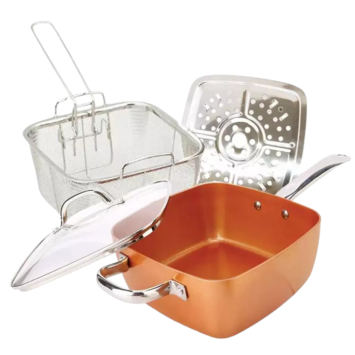 9 1/2 Inch Square Electric Gas Ceramic Induction Deep Dish Pan | Shop ...