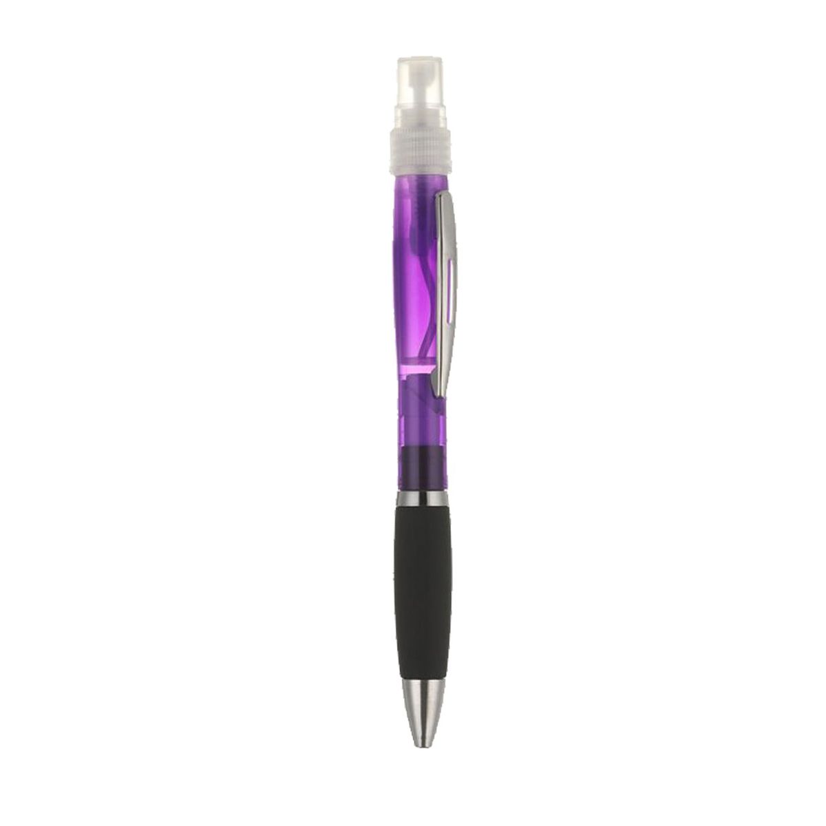 Sanitising Pen - Refillable Ballpoint Sanitiser Sprayer Pen - Purple ...