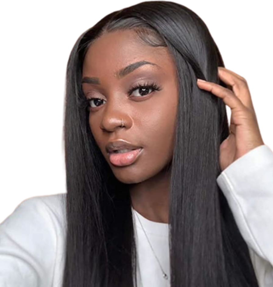 16 Inch Lace Frontal Human Hair Wig Natural black ( brown undertone ...