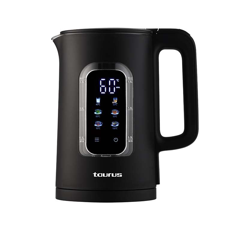 Taurus Kettle Digital 360 Degree Cordless Plastic Black 1.5L 1500W ...