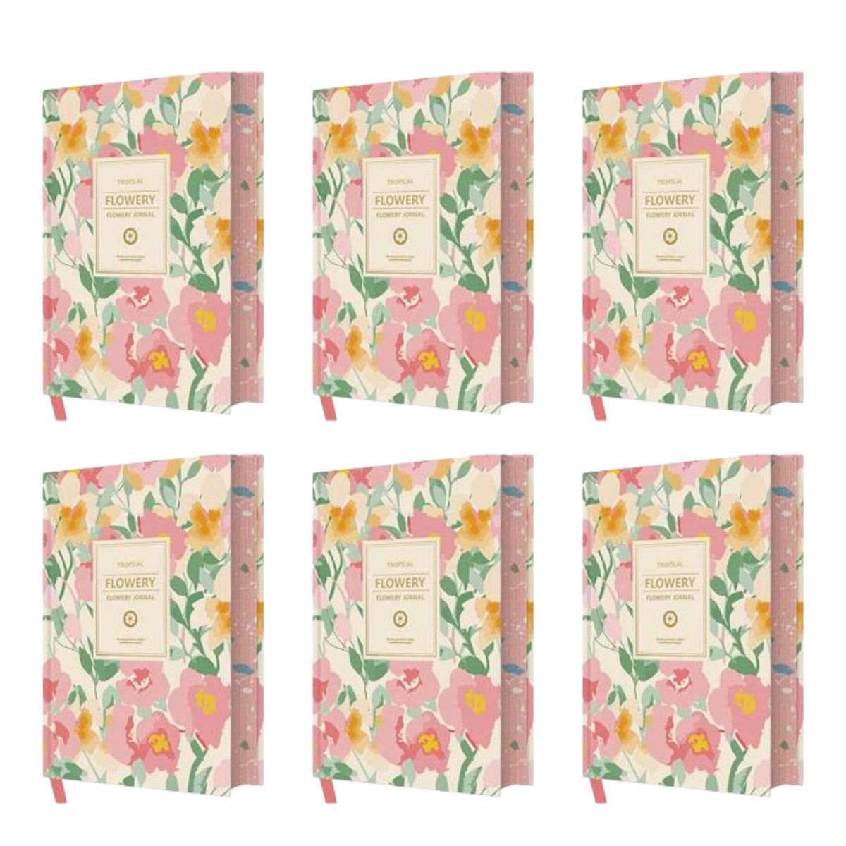 Set of 6 Notebooks with Flowery Cover | Shop Today. Get it Tomorrow ...