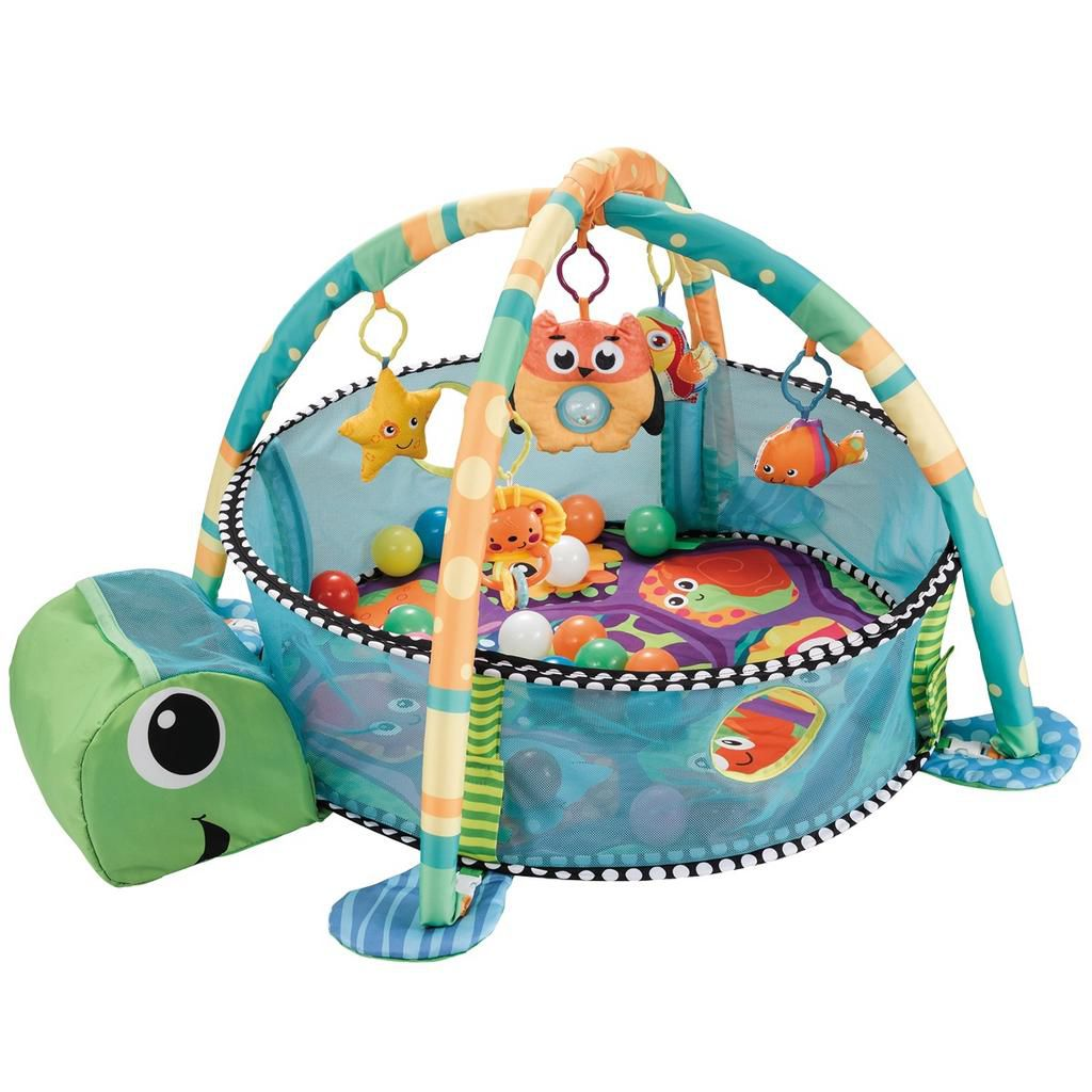 3-in-1 Baby Activity Play Mat Gym & Ball Pit Turtle Design | Shop Today ...