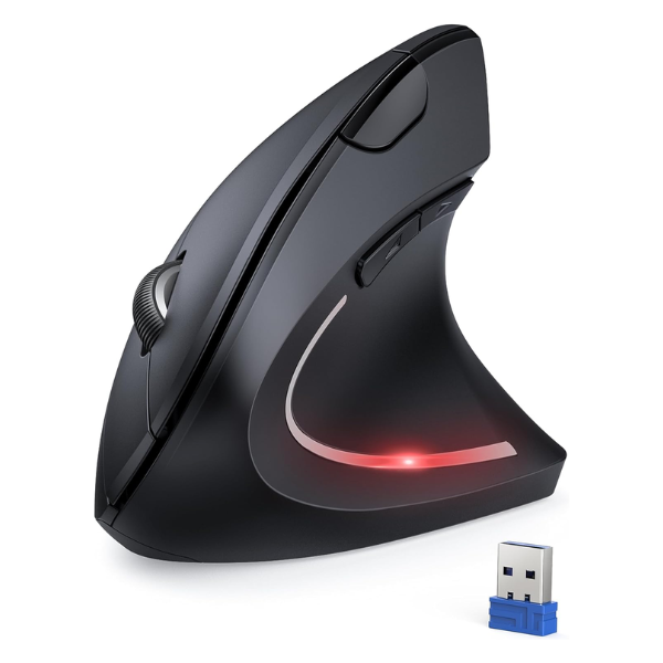 Ergonomic Mouse, Wireless Bluetooth Vertical Mouse with USB Receiver ...