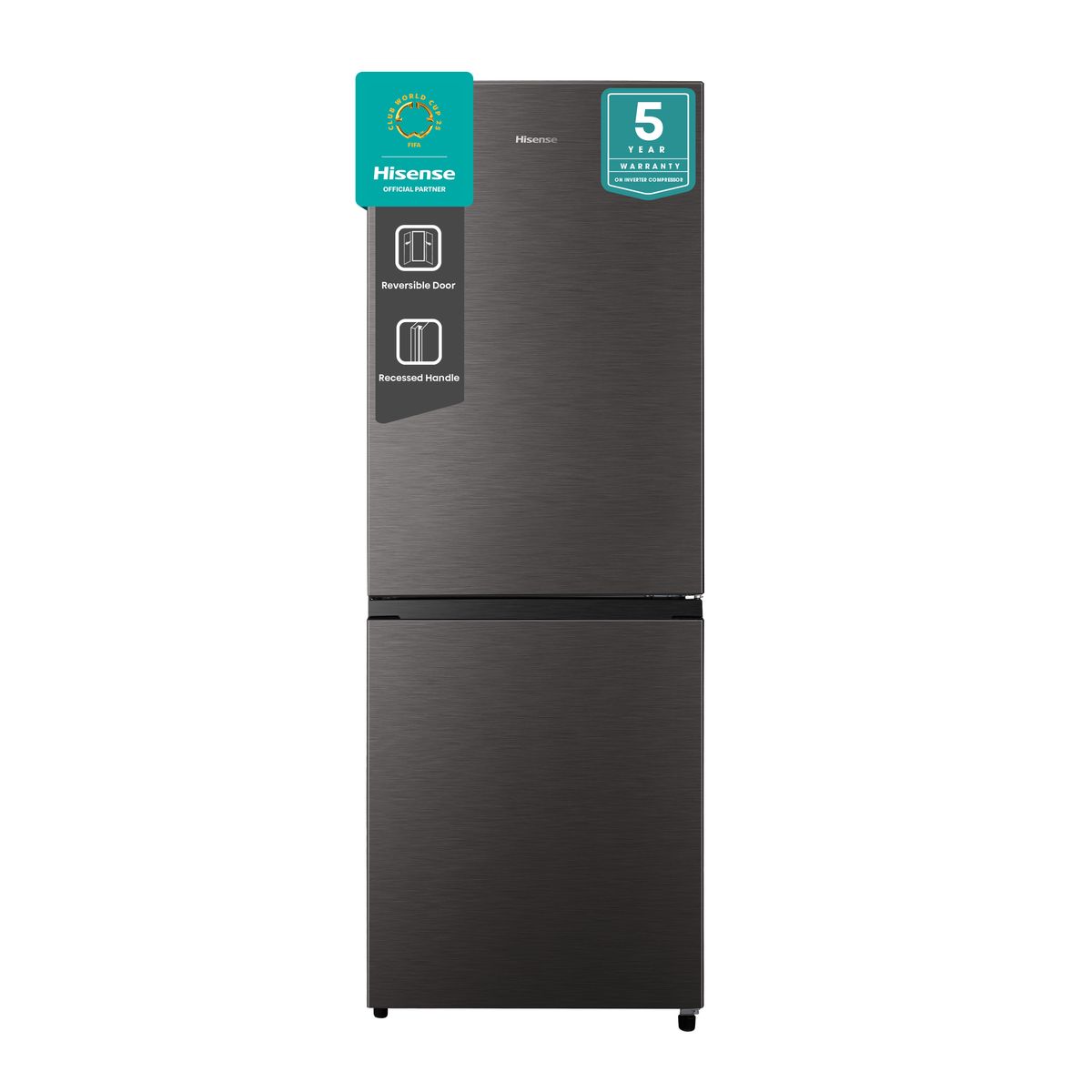 Hisense 223L Bottom Freezer Fridge-Titanium Inox | Shop Today. Get it ...