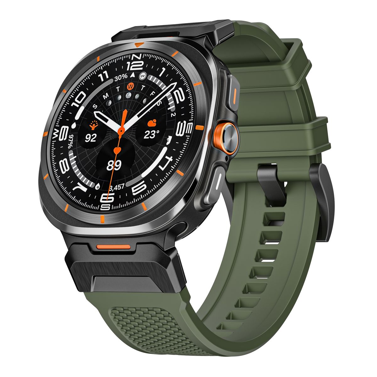 Colton James Enginery Rubber Strap - 47mm Black Samsung Galaxy Watch ...