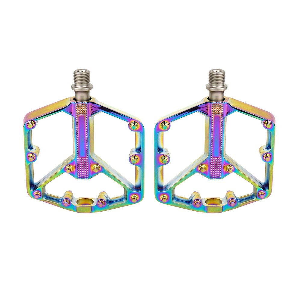 Mountain Bike Pedals, Lightweight Aluminum Alloy Flat Pedals for Road ...