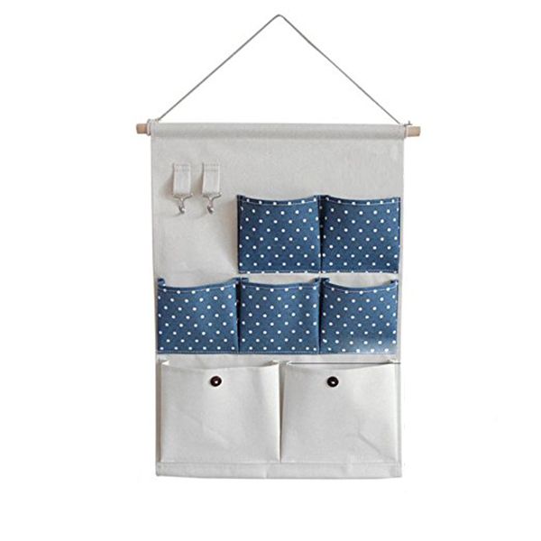 Wall or Door Hanging Storage Pockets with Key Hooks | Shop Today. Get ...