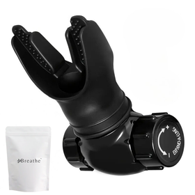 iBreathe Portable Breathing Exerciser Lung Trainer - Dual-Adjust (Black ...