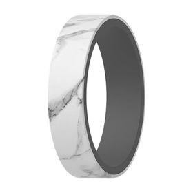 Ring Comfortable Silicone Reversible Band - Single - Marble Grey | Shop ...
