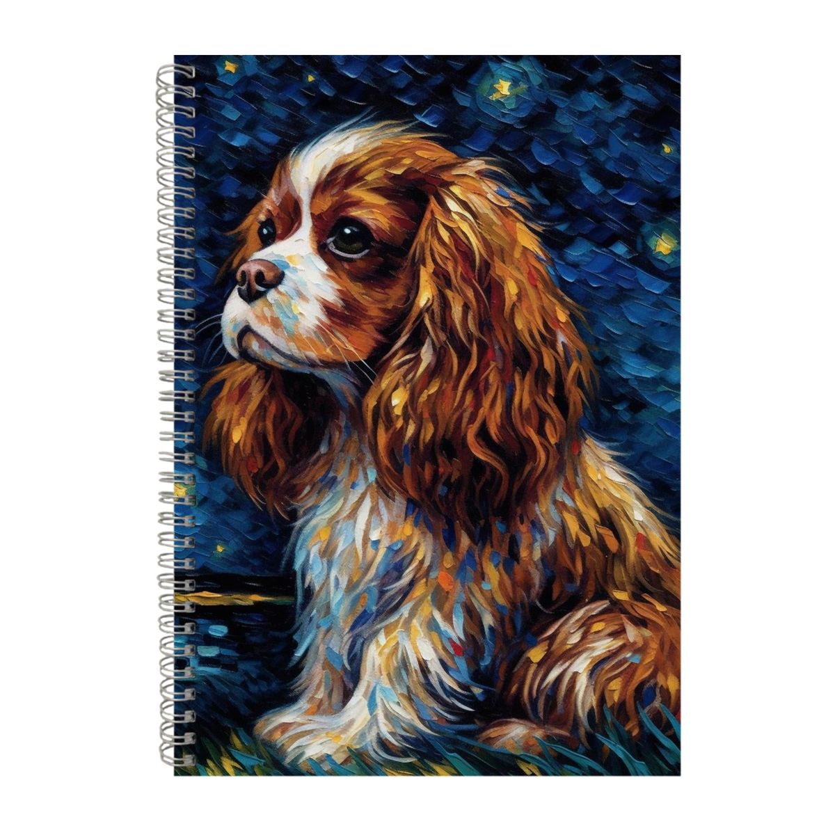 King Charles Spaniel Starry Night Notebook Dog Gift Idea A4 NotePad 111 ...