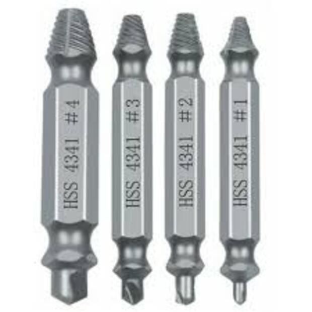 CABS- 4 Piece Stainless Steel Screw Extractor Set | Shop Today. Get it ...